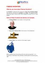 Inventors. Social Studies Worksheets and Study Guides Sixth Grade.