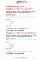 Commutative/Associative Properties. Mathematics Worksheets and Study ...