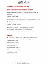 Periods and Question Marks. 1st Grade ELA Worksheets and Study Guides.