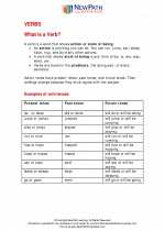 Verbs. 2nd Grade ELA Worksheets and Answer Key, Study Guide.