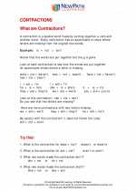 Contractions. 2nd Grade ELA Worksheets and Answer Key.
