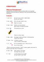 Homophones. 2nd Grade ELA Worksheets and Answer Key.