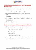 Exponents to Repeated Multiplication. Mathematics Worksheets and Study ...