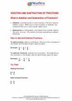 Add/Subtract Fractions. 4th Grade Math Worksheets and Study Guides.
