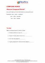 Compound Words. 2nd Grade ELA Worksheets and Answer Key.