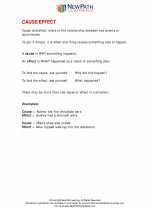 Cause and Effect. 5th Grade ELA Worksheets and Answer Key.