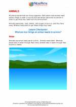 Animals and their needs. Third Grade Science Worksheets, Study Guides ...