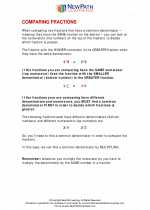 Compare and Order Fractions. 5th Grade Math Worksheets and Answer Keys ...