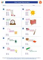 Short Vowel Discrimination. 1st Grade ELA Worksheets and Answer Key.