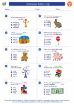 Continuous Action (-ing). 2nd Grade ELA Worksheets and Answer Key.