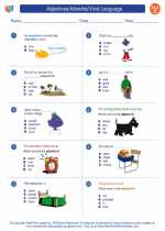 Adjectives/Adverbs/Vivid Language. 3rd Grade ELA Worksheets and Answer Key.