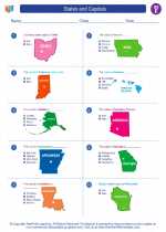 States and Capitals. Social Studies Worksheets and Study Guides Fifth ...