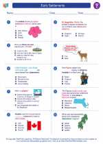 Early Settlements. Social Studies Worksheets and Study Guides Third Grade.