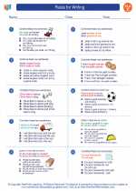 Rules for Writing. 3rd Grade ELA Worksheets and Answer Key.
