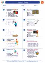 Rules for Writing. 3rd Grade ELA Worksheets and Answer Key.