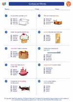 Compound Words. 2nd Grade ELA Worksheets and Answer Key.