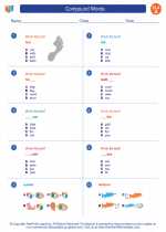 Compound Words. 1st Grade ELA Worksheets and Answer Key.