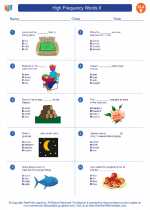 High Frequency Words II. 5th Grade ELA Worksheets and Answer Key.