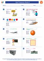 High Frequency Words II. 5th Grade ELA Worksheets and Answer Key.