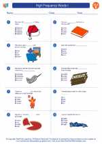 High Frequency Words I. 5th Grade ELA Worksheets and Answer Key.