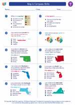 Map & Compass Skills. Social Studies Worksheets and Study Guides Third ...