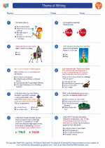 Theme of Writing. 5th Grade ELA Worksheets and Answer Key.