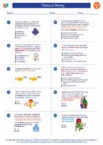 Theme of Writing. 5th Grade ELA Worksheets and Answer Key.