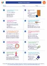 Implied Information. 5th Grade ELA Worksheets and Answer Key.