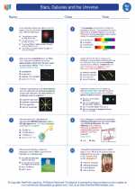 The Universe Stars And Galaxies Worksheets