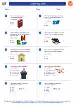 Dictionary Skills. 7th Grade ELA Worksheets and Answer key.