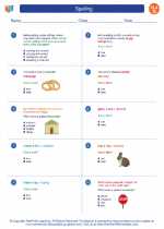 Spelling. 7th Grade ELA Worksheets and Answer key, Study Guide.