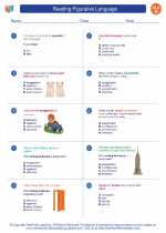 Reading-Figurative Language. 8th Grade ELA Worksheets and Answer key.