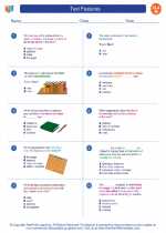 Text Features. 8th Grade ELA Worksheets and Answer key.