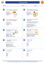 Thinking Skills. 8th Grade ELA Worksheets and Answer key.