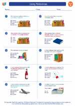 Using References. 8th Grade ELA Worksheets and Answer key.