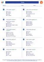 Verbs. English Language Arts Worksheets and Study Guides Seventh Grade.