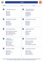 Verbs. English Language Arts Worksheets and Study Guides Seventh Grade.