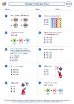 Greater Than/Less Than. Third Grade Mathematics Worksheets and Study ...
