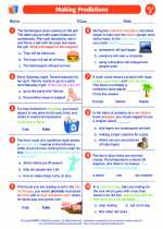 Making Predictions. 6th Grade ELA Worksheets and Answer Key.