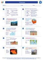 Volcanoes. 8th Grade Science Worksheets, Answer key and Vocabulary Sets.