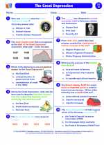 The Great Depression. Eighth Grade Social Studies Worksheets, Study ...