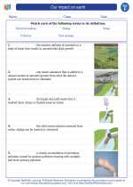 Our impact on earth. 6th Grade Science Worksheets and Answer key, Study ...