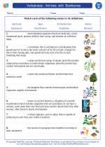 Vertebrates - Animals with Backbones. 4th Grade Science Worksheets and ...