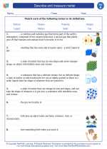 Describe and measure matter. Science Worksheets and Study Guides First ...