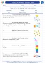 Acids and bases. 5th Grade Science Worksheets and Answer key, Study ...