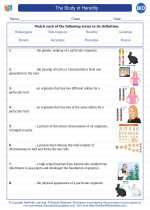 The Study of Heredity. High School Biology Worksheets and Answer Keys ...