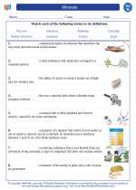 Minerals. Eights Grade Science Worksheets and Answer key, Study Guides ...