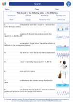 Sound. 7th Grade Science Worksheets, Vocabulary Sets and Answer key.