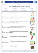 Invertebrates - Animals without Backbones. Science Worksheets and Study ...