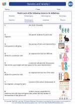 Genetics and heredity I. High School Biology Worksheets and Answer Keys ...